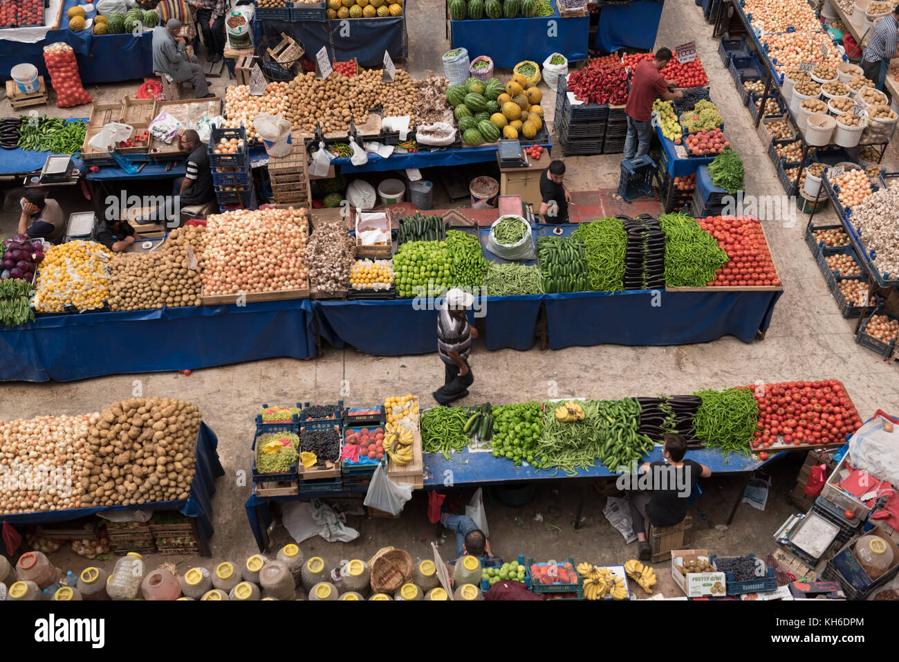 Top view of popular Melike Hatun Bazaar or kadinlar pazari(Women Bazaar ...