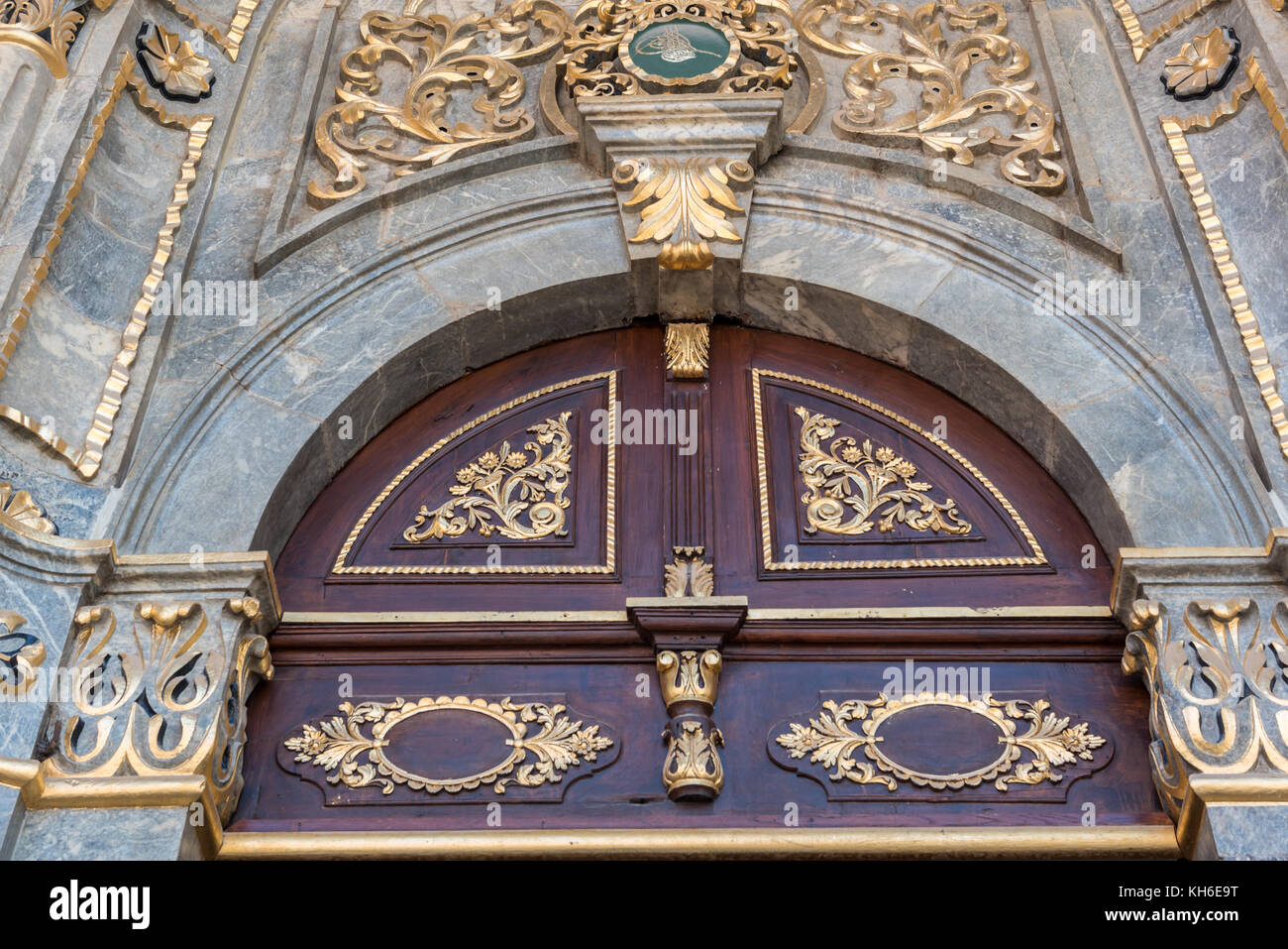 Exterior detailed view of ancient Aziziye Mosque.The mosque is a ...