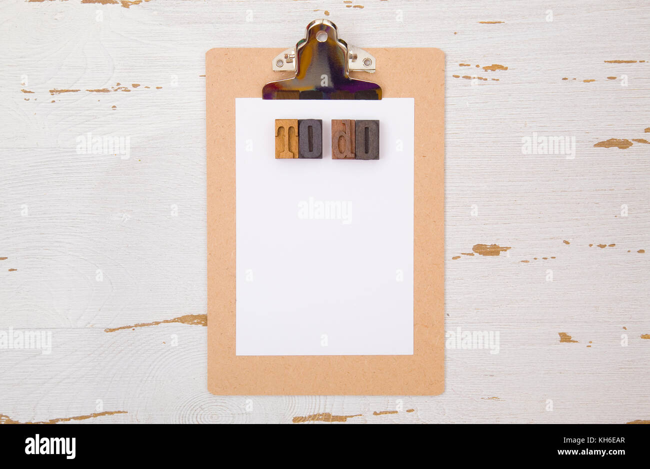 Simple To Do List on a Clipboard Stock Photo - Alamy