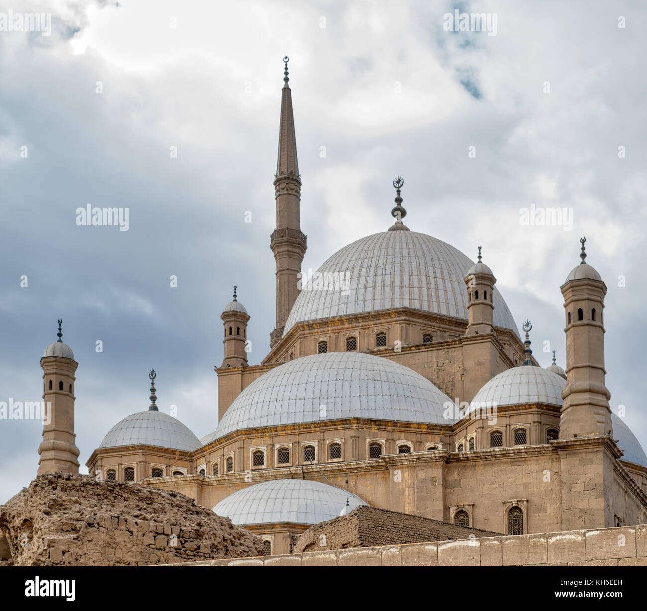 Domes of the great Mosque of Muhammad Ali Pasha (Alabaster Mosque ...