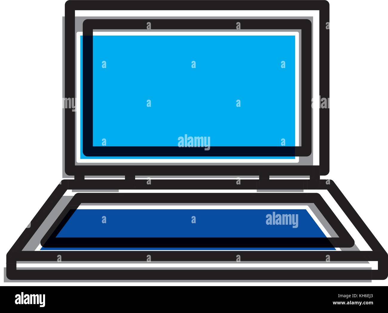 laptop technology digital social media Stock Vector Image & Art - Alamy