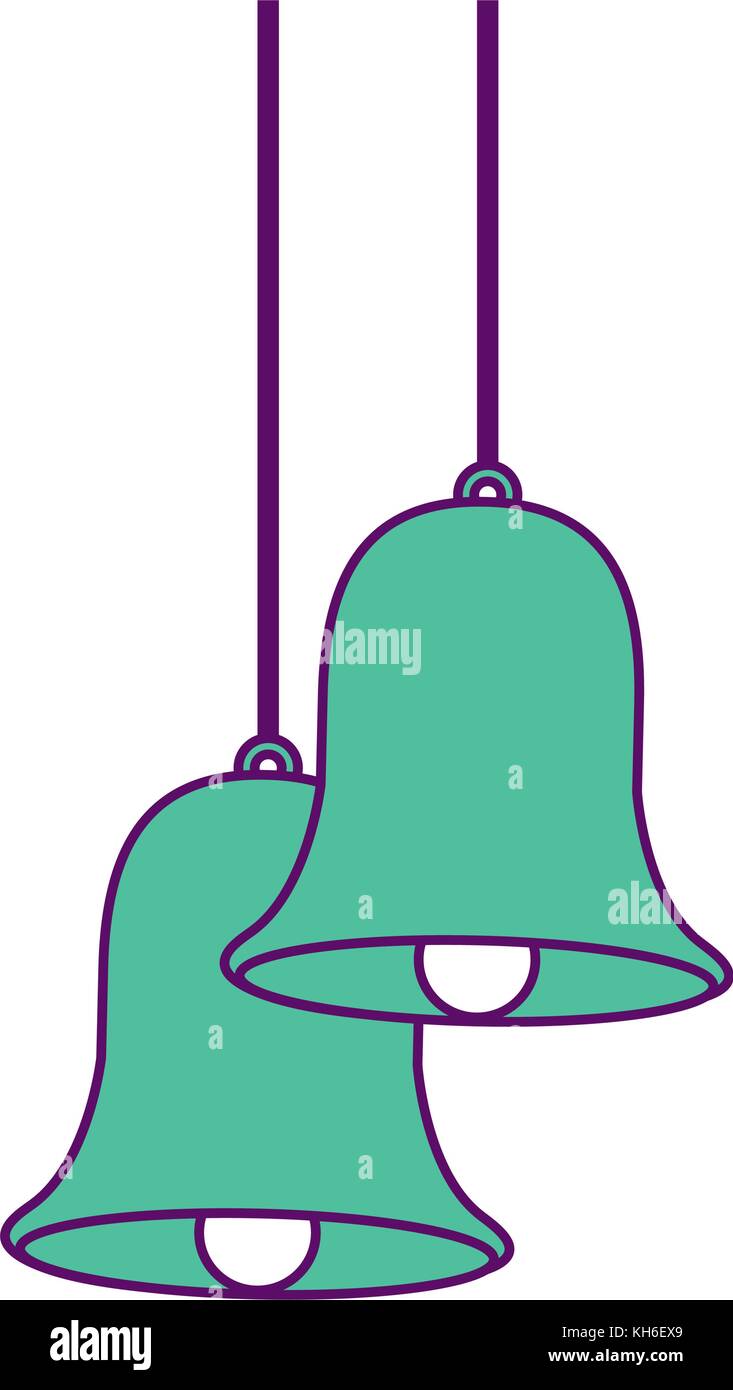christmas bells hanging decoration traditional Stock Vector Image & Art ...