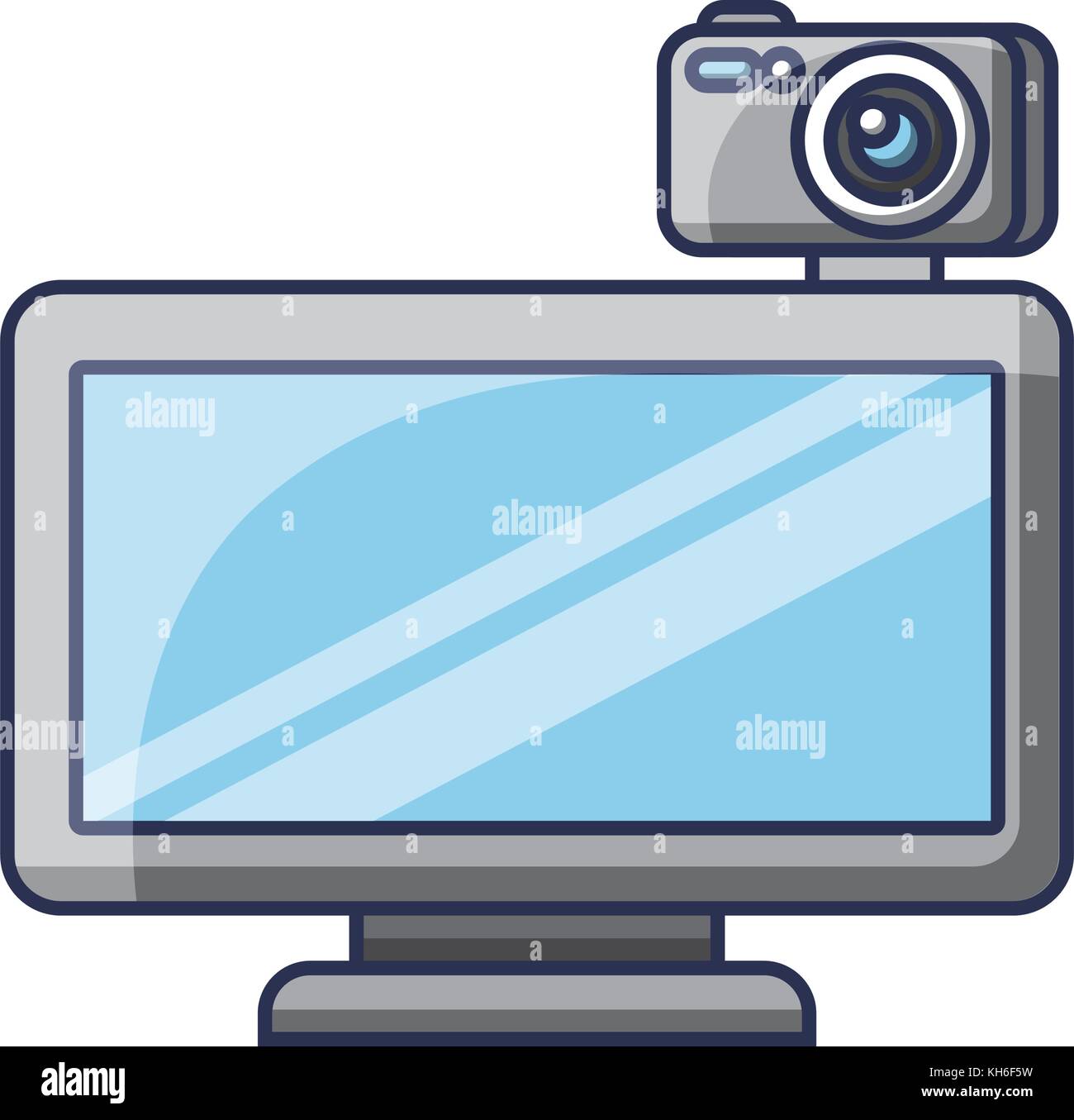computer monitor with camera web gadget Stock Vector Image & Art - Alamy