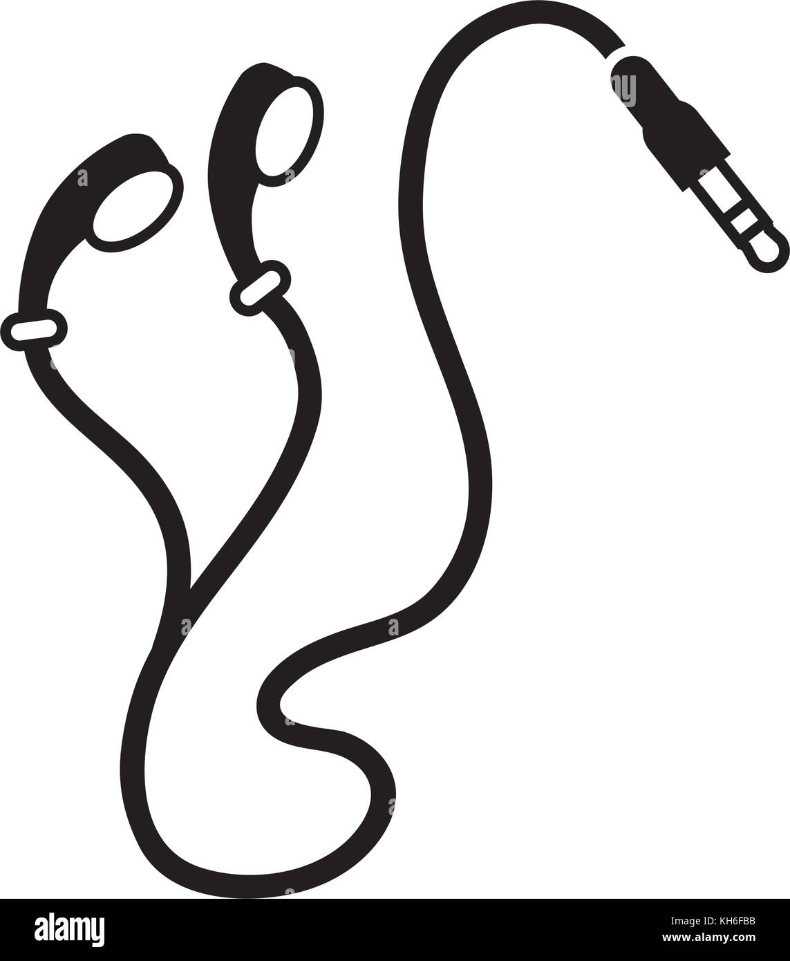 earphones plug multimedia music cable Stock Vector Image & Art - Alamy