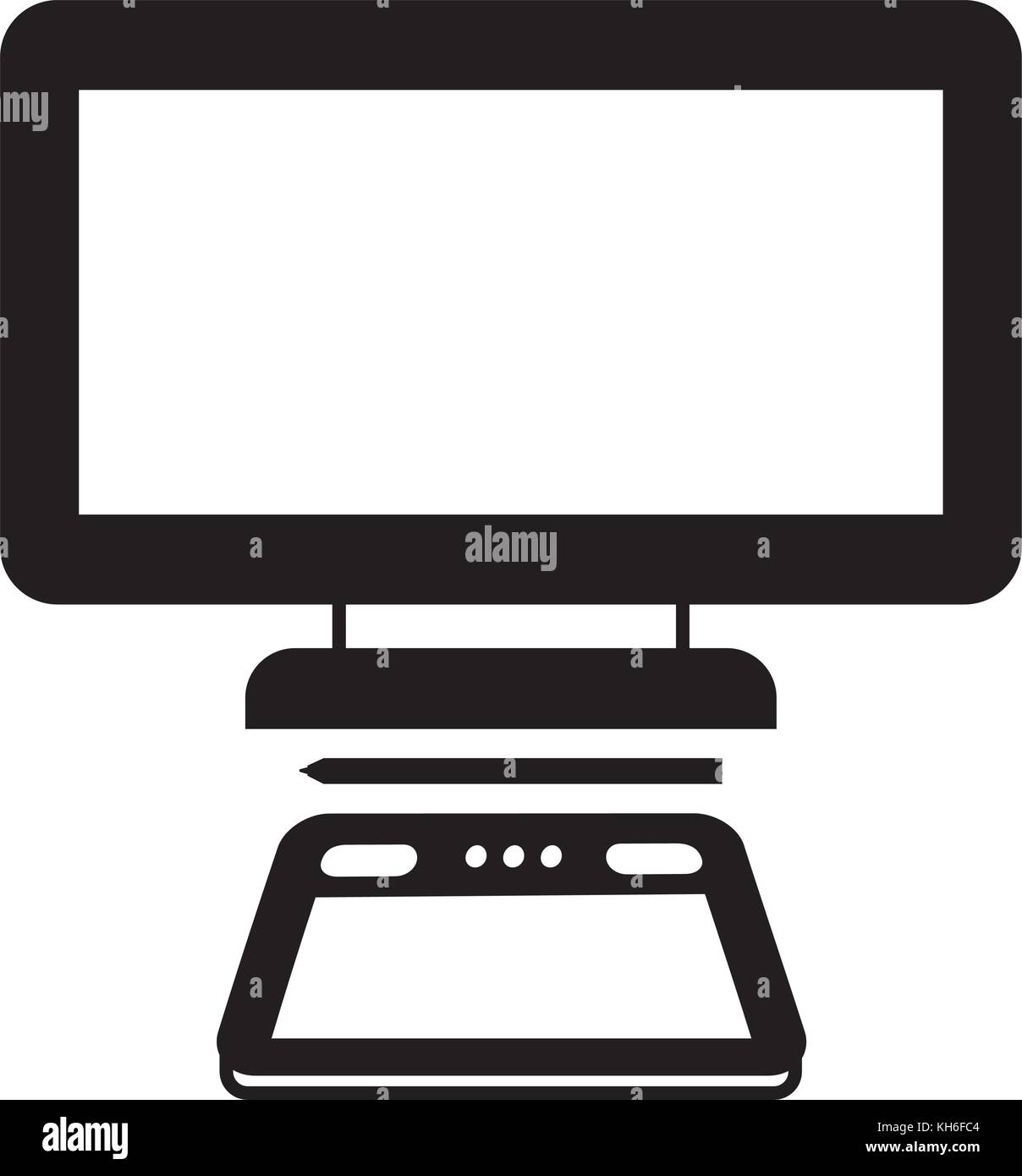 graphic tablet computer gadget designer tool Stock Vector Image & Art ...