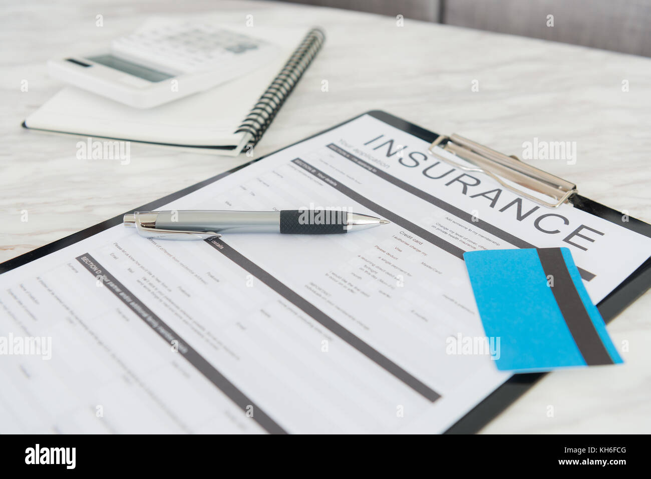 personal insurance using credit card paying concept - people through ...