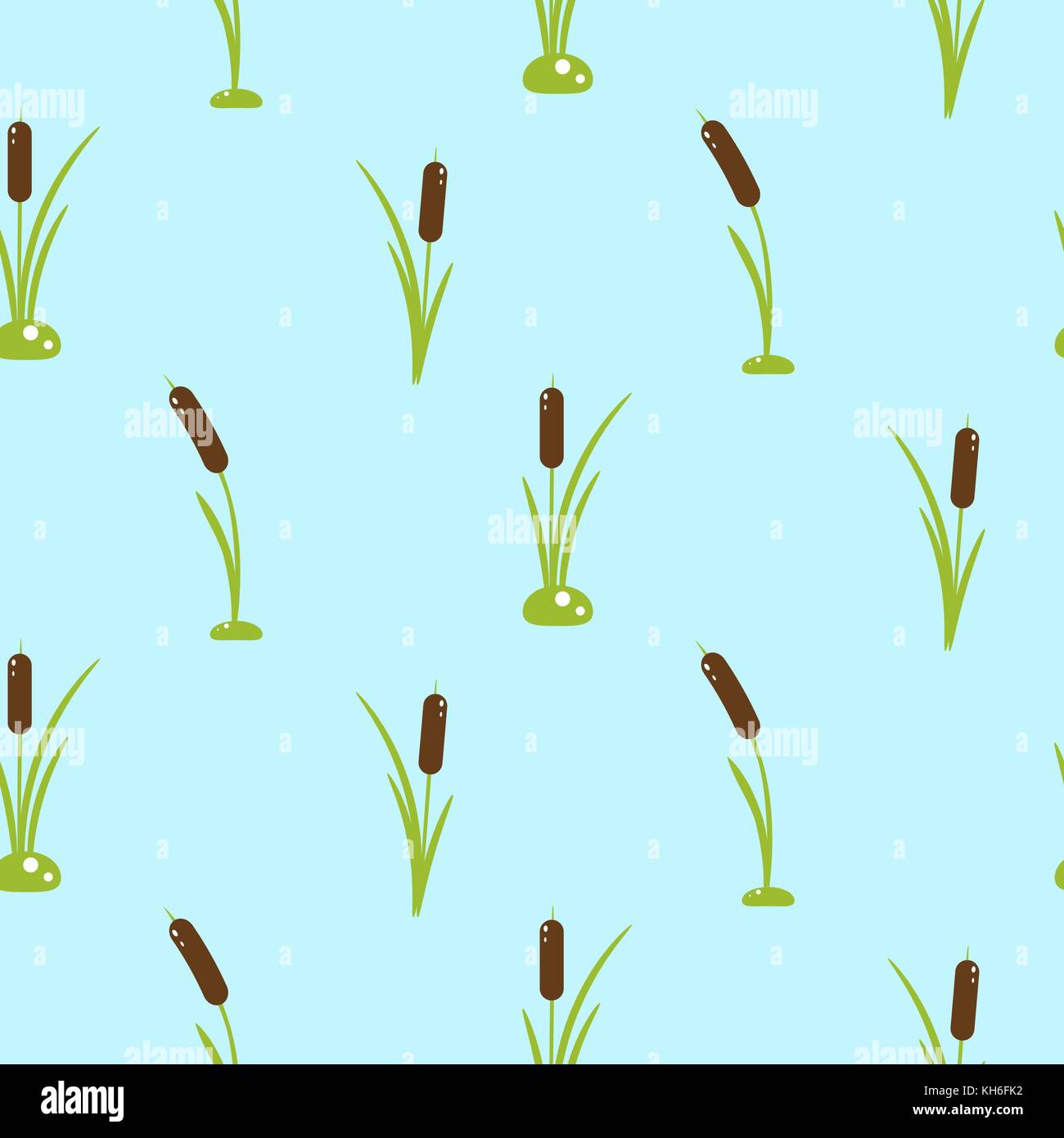 Cattail plant seamless vector pattern Stock Vector Image & Art - Alamy