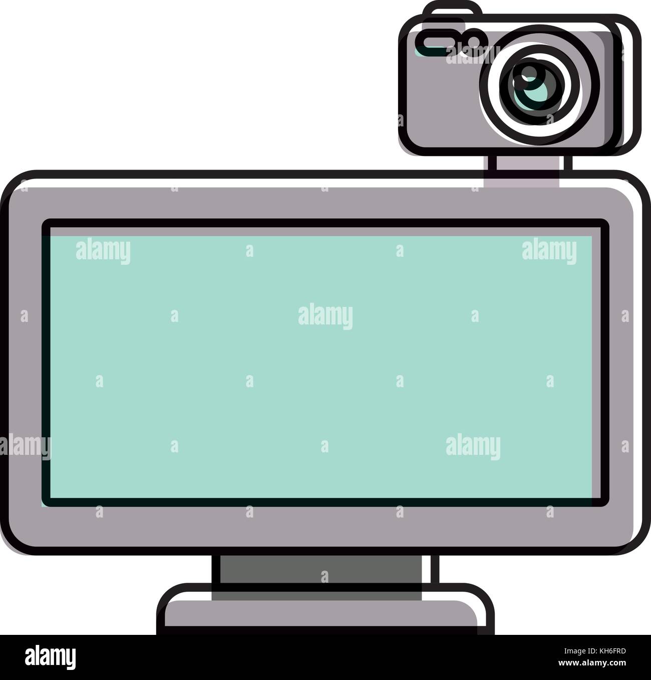 computer monitor with camera web gadget Stock Vector Image & Art - Alamy
