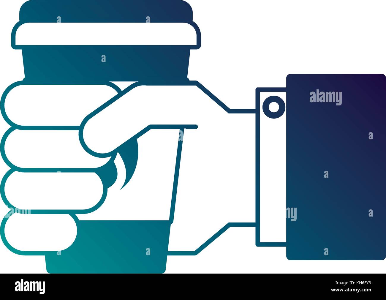 Holding plastic cup Stock Vector Images - Alamy