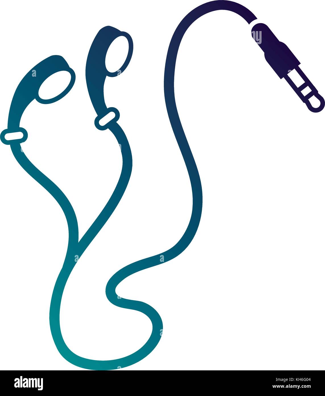 earphones plug multimedia music cable Stock Vector Image & Art - Alamy