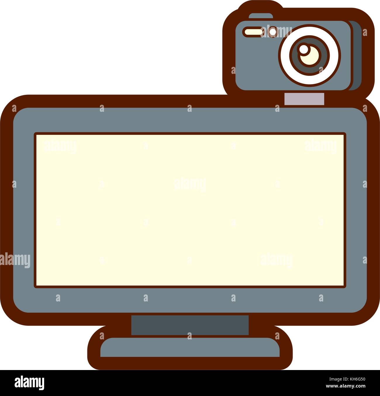 computer monitor with camera web gadget Stock Vector Image & Art - Alamy