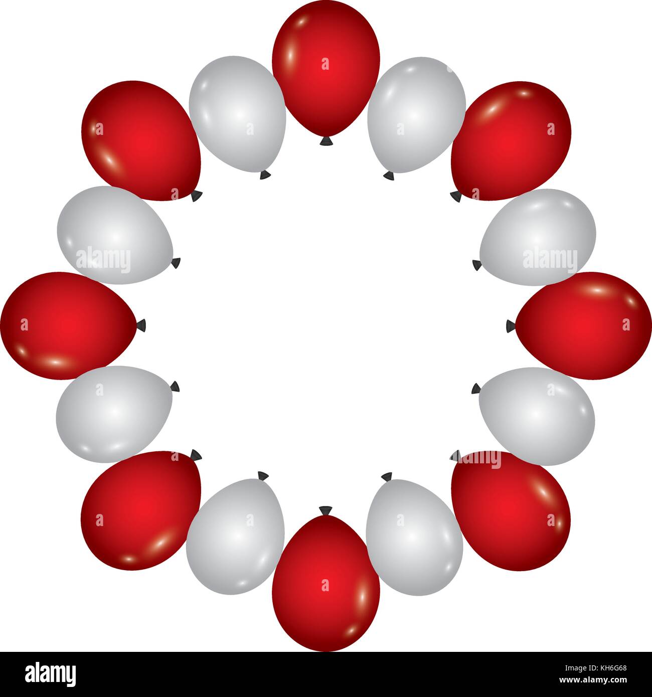 lovely balloons circle trendy ideal for celebration festive Stock ...