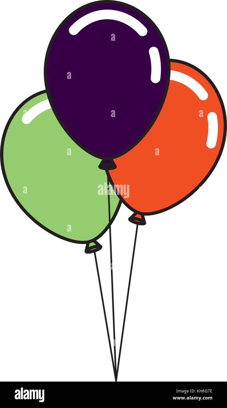 Three balloons Stock Vector Images - Alamy