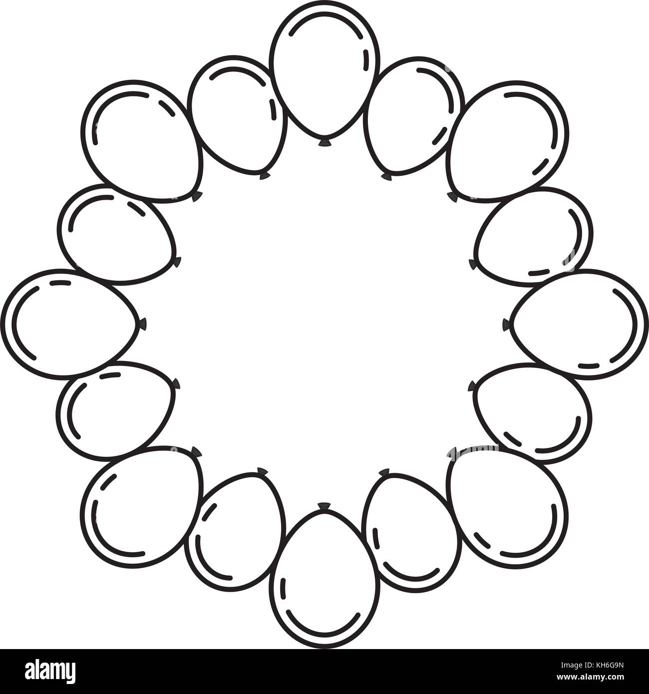 lovely balloons circle trendy ideal for celebration festive Stock ...
