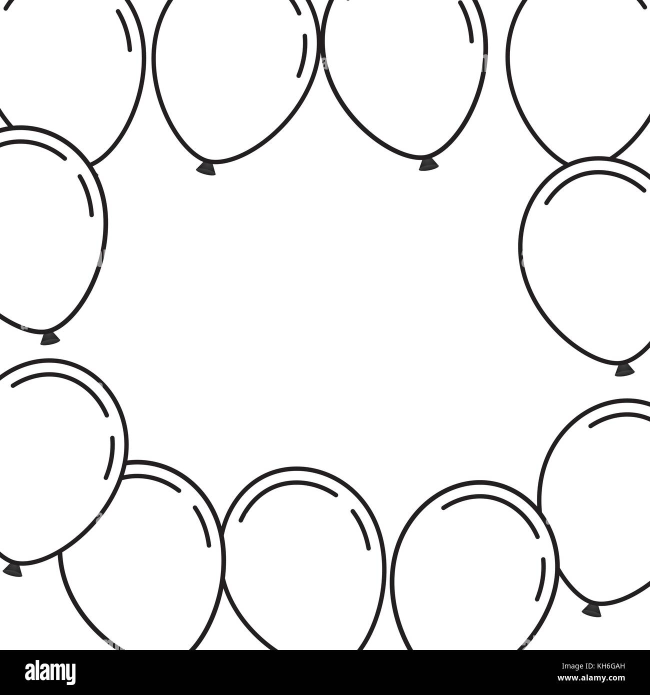 balloons frame decoration ready for posters and cards Stock Vector ...