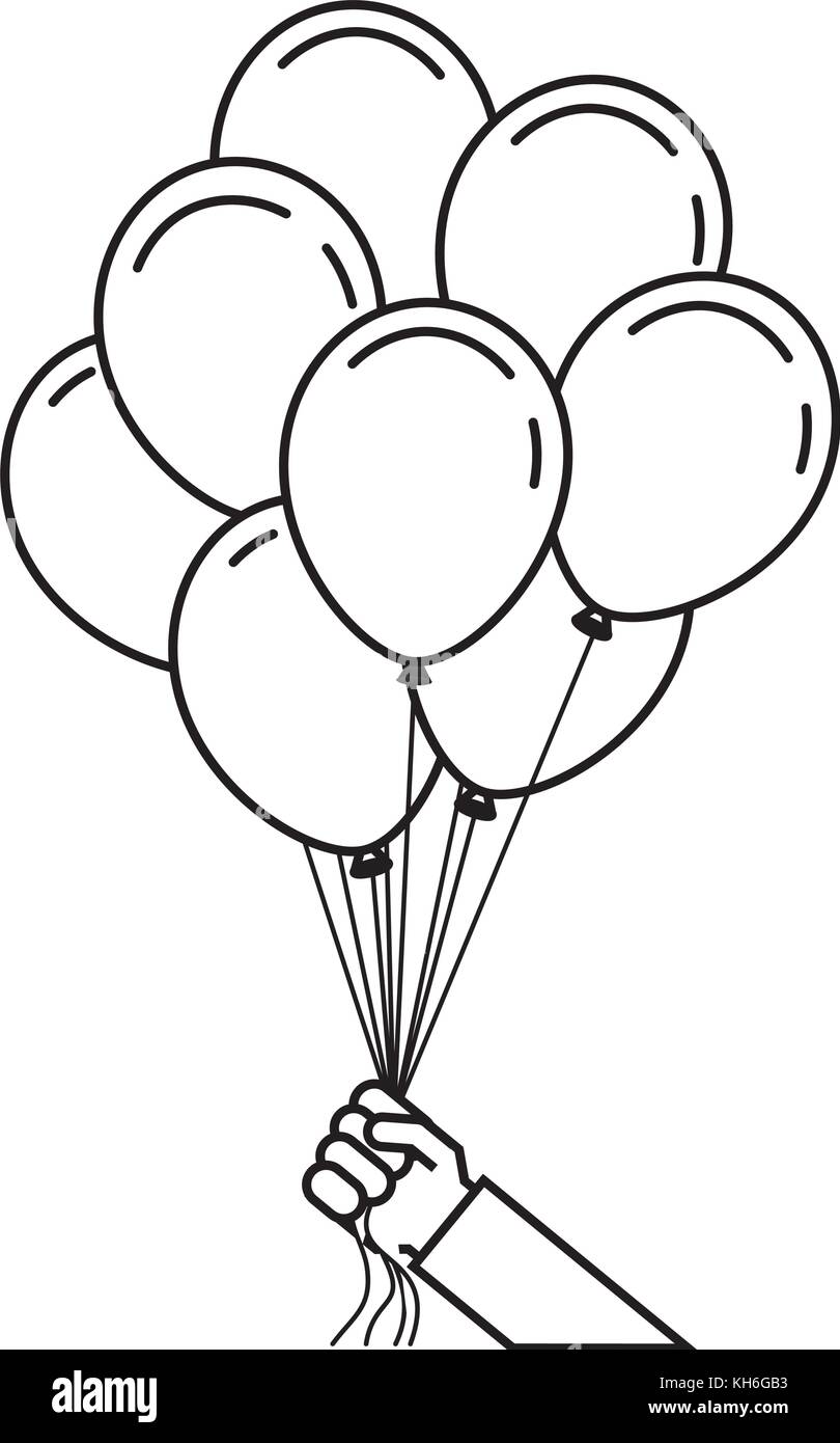 Coloring Page Bunch Of Balloons Coloring Pages