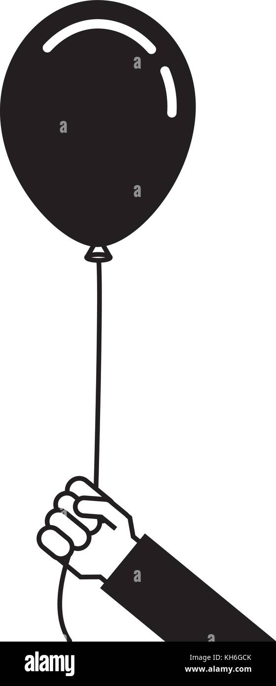 White man holding balloon Stock Vector Images - Alamy