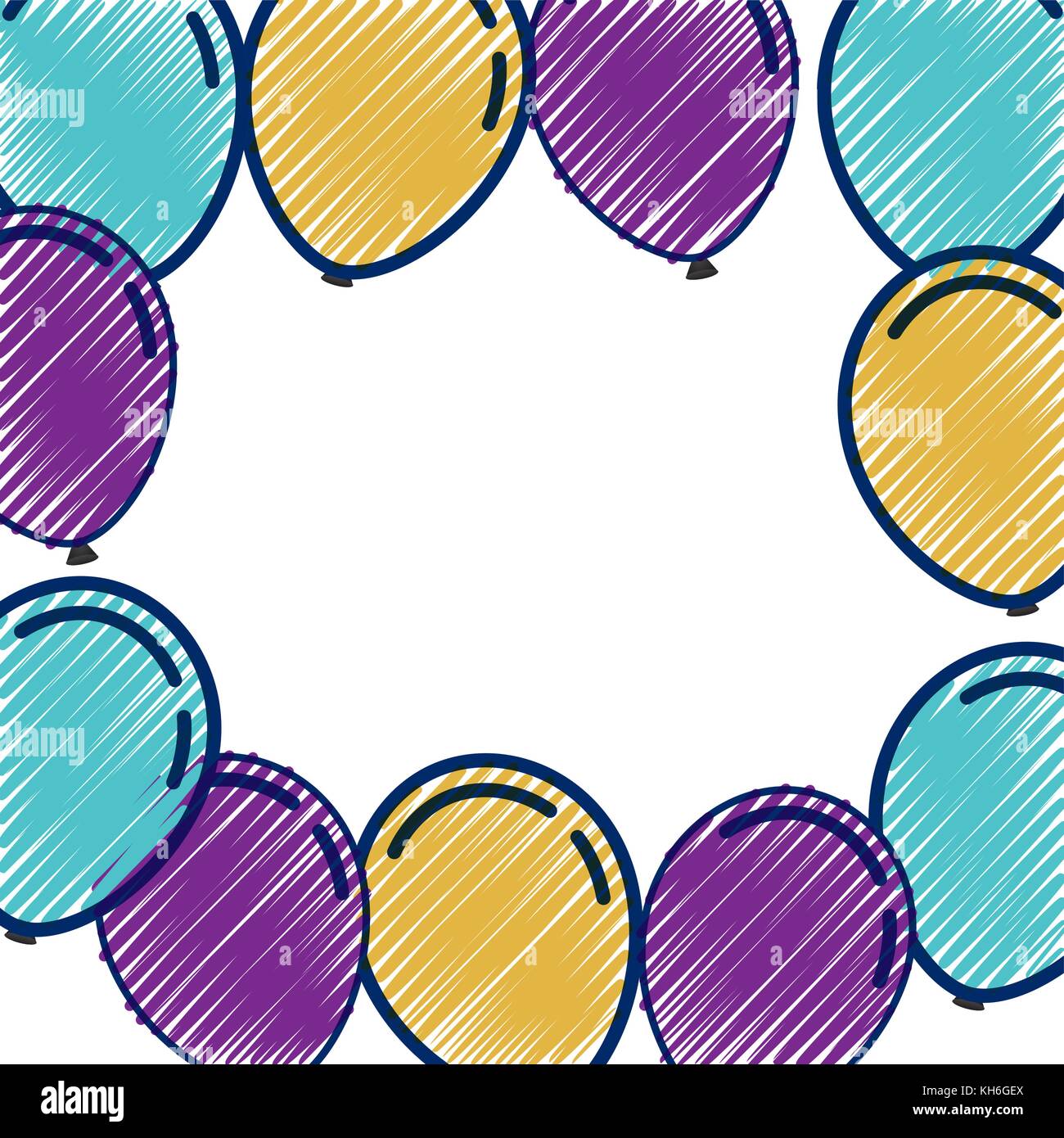 balloons frame decoration ready for posters and cards Stock Vector ...