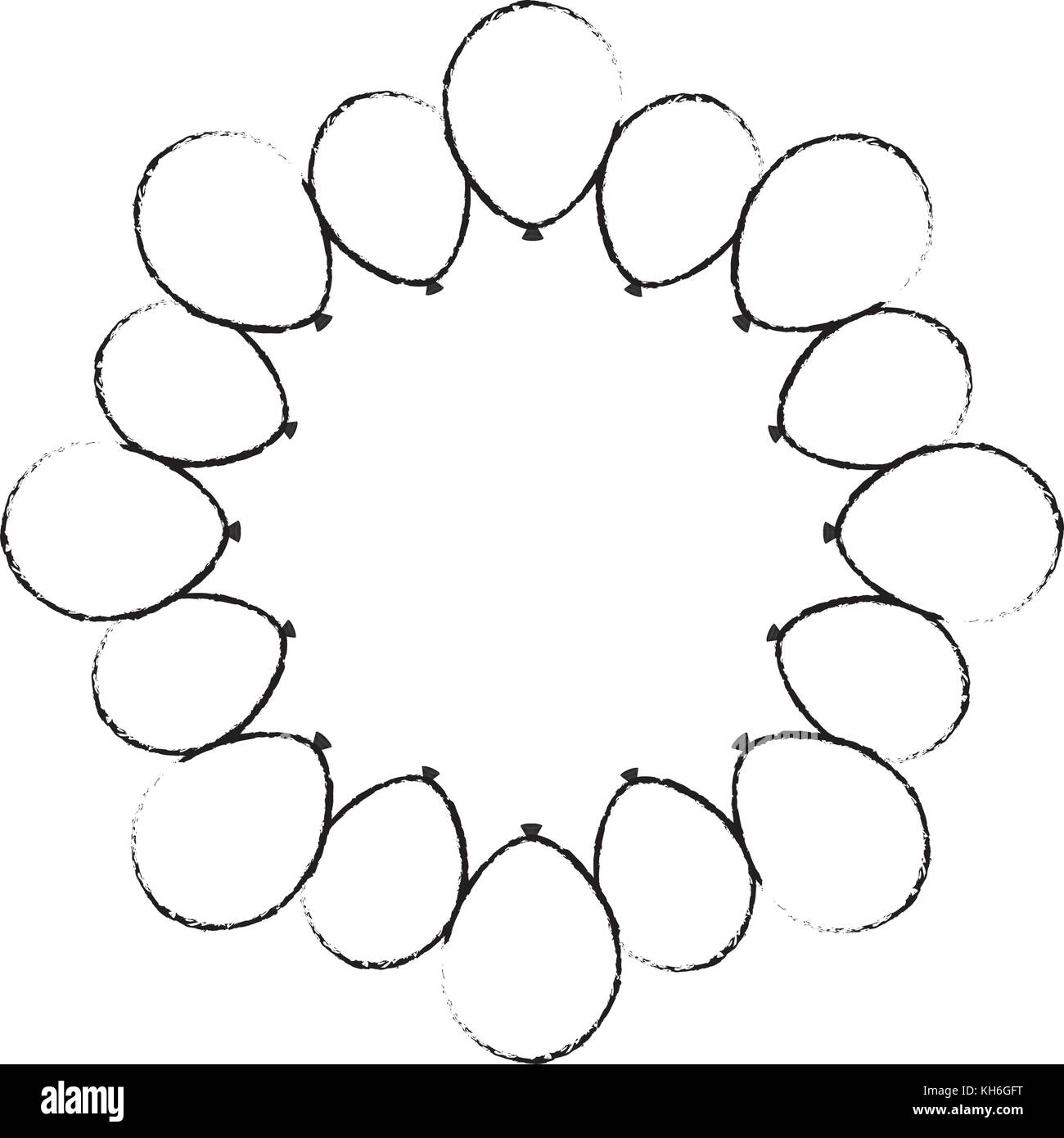 lovely balloons circle trendy ideal for celebration festive Stock ...