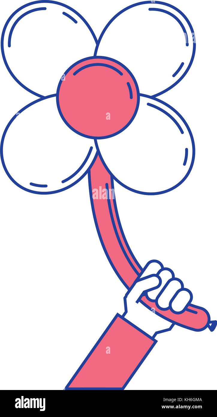 Hand holding balloons Stock Vector Images - Alamy