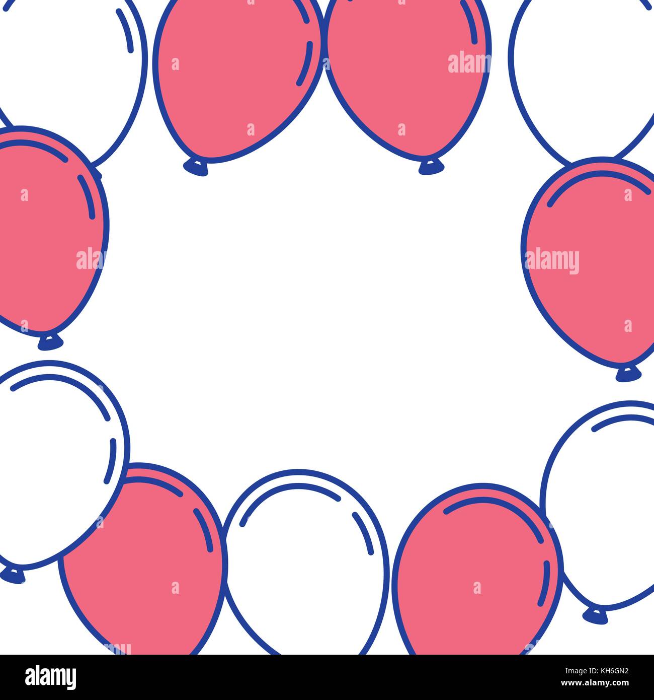 balloons frame decoration ready for posters and cards Stock Vector ...