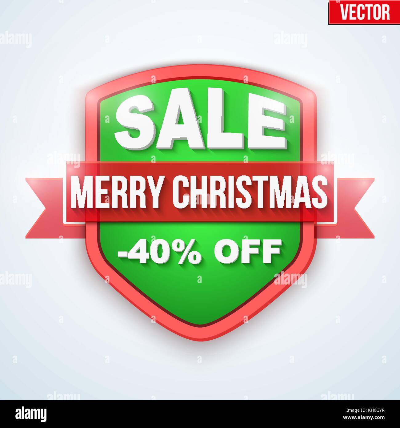 Christmas discount badge design Stock Vector Images - Alamy
