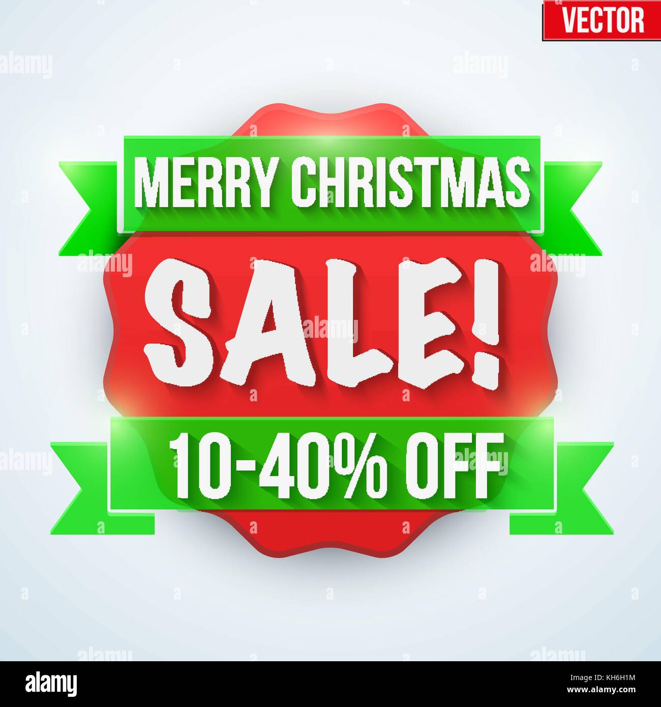 Christmas discount badge design Stock Vector Images - Alamy