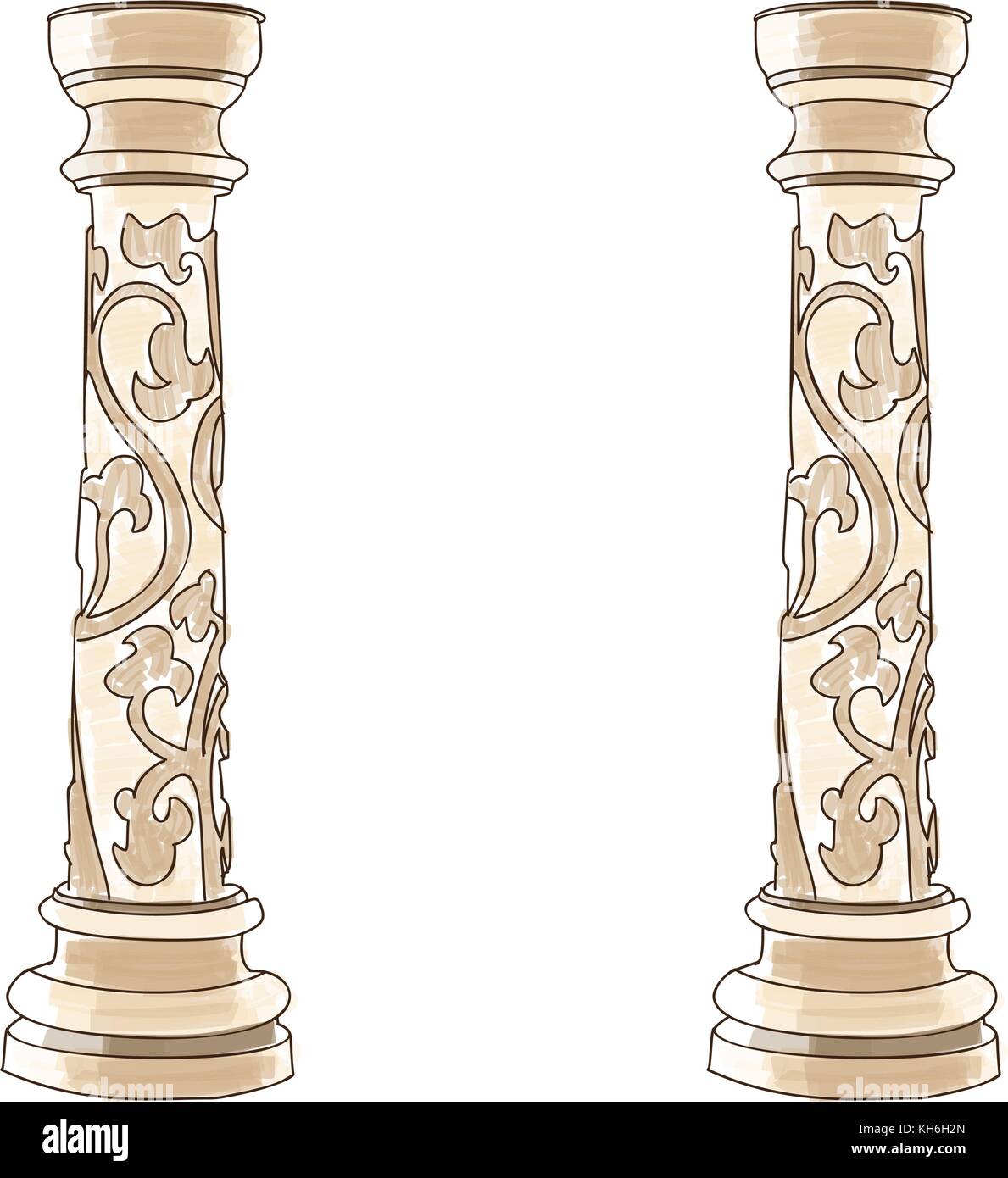 Corinthian column drawing hi-res stock photography and images - Alamy