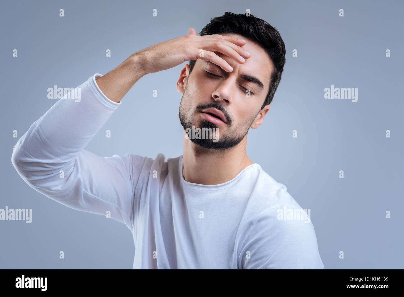 Feeling bad young bearded hi-res stock photography and images - Alamy