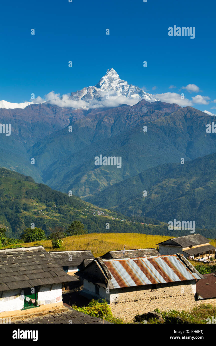 Dhampus village of Nepal near Pokhara Stock Photo - Alamy