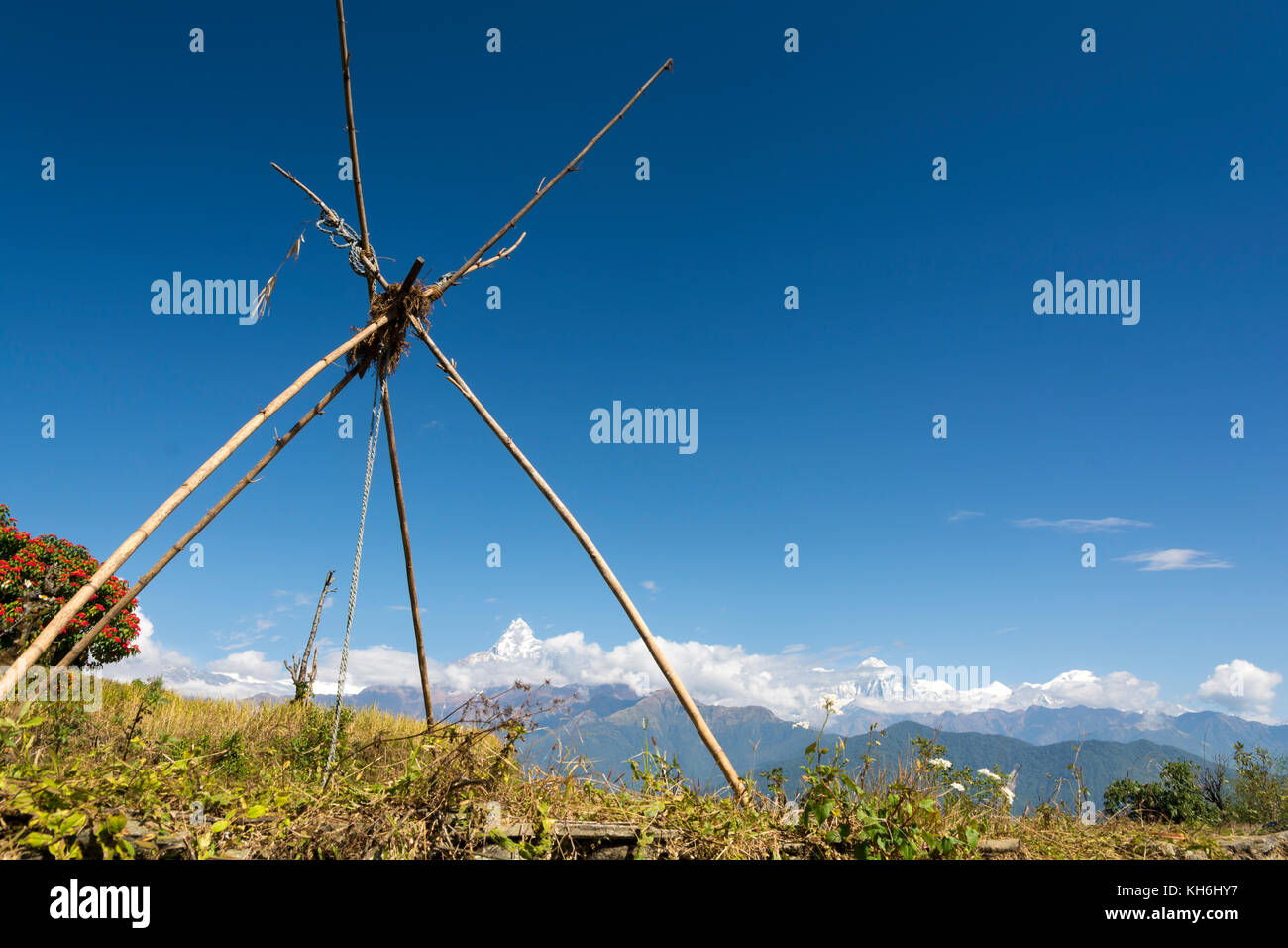 Dhampus village of Nepal near Pokhara Stock Photo - Alamy