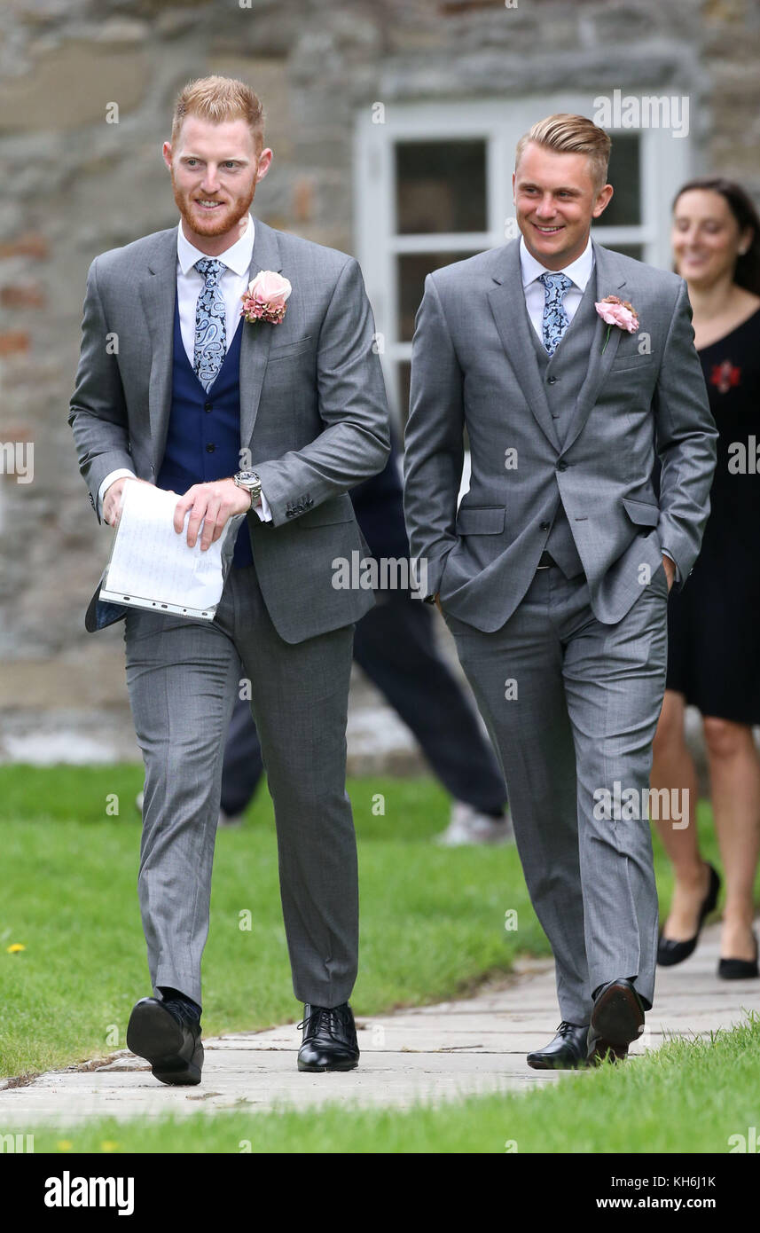 The wedding of Ben Stokes and Clare Ratcliffe at St Mary of the Virgin ...
