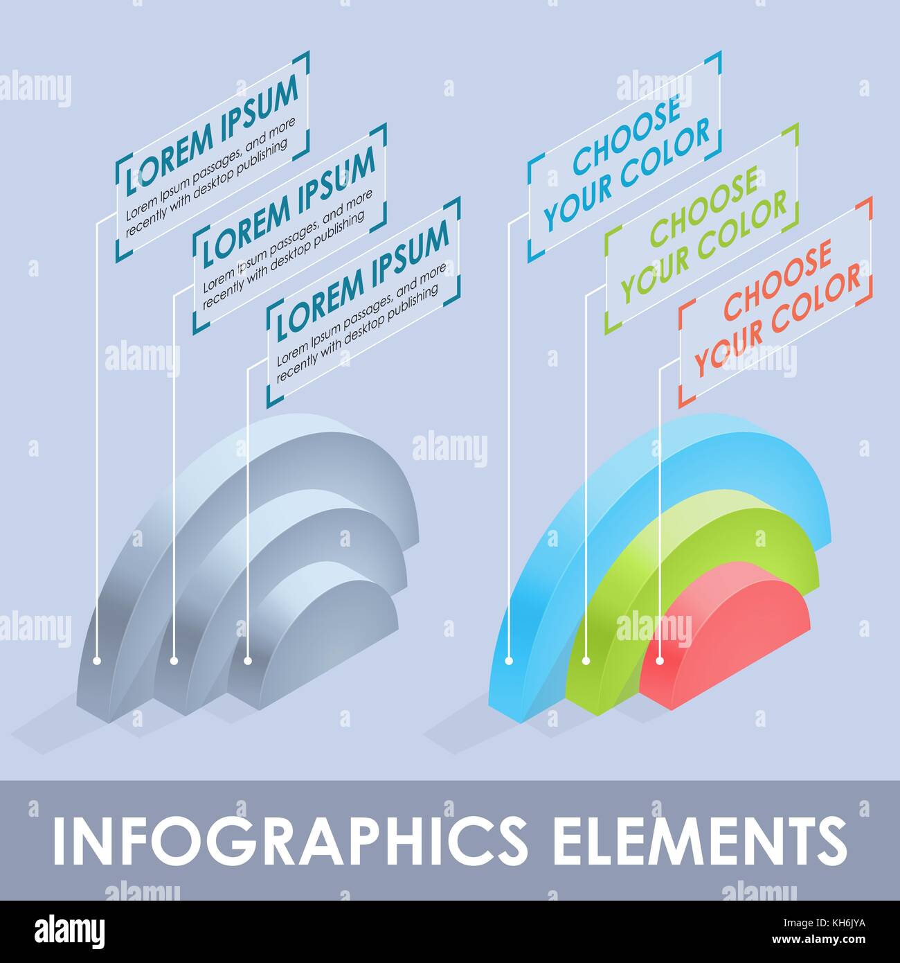 Vector isometric infographic diagrams. Vector illustration in eps10 ...
