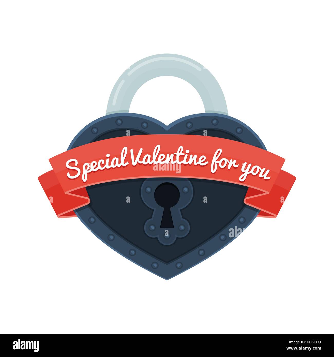 Metal padlock in heart Stock Vector Images - Alamy