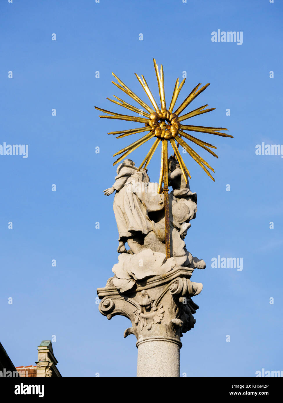 Trinity column at Rybne nam., Bratislava, Bratislavsky kraj, Slovakia ...