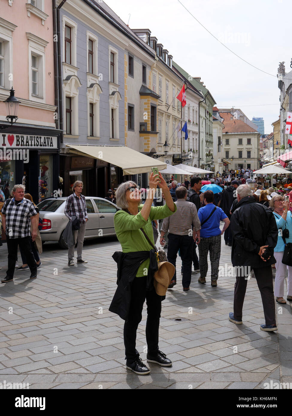 strolling promenade Michalska St., Bratislava, Bratislavsky kraj ...