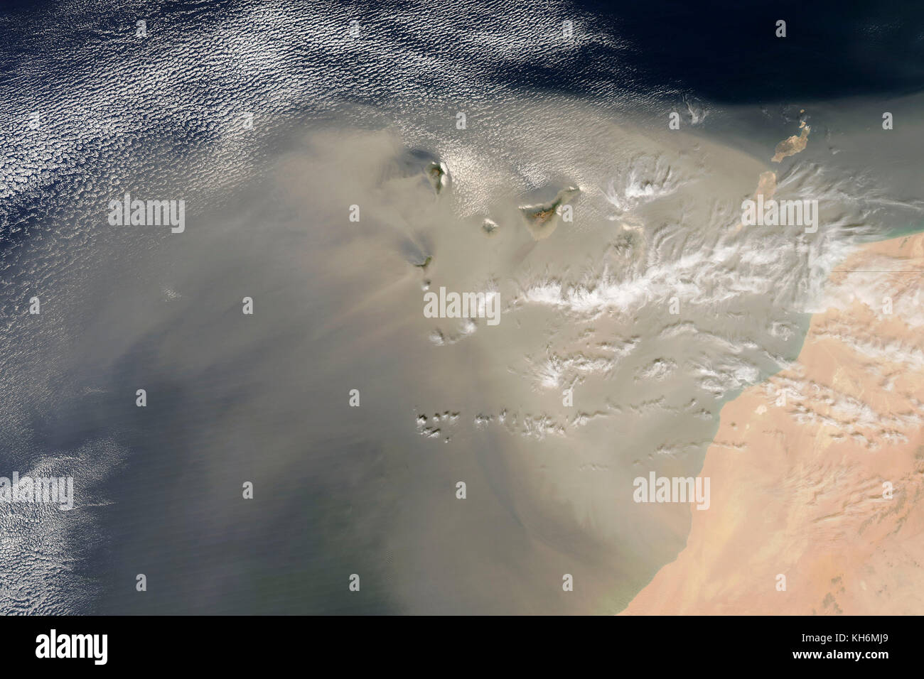 On March 10, 2007, thick plumes of dust blew off the west coast of ...