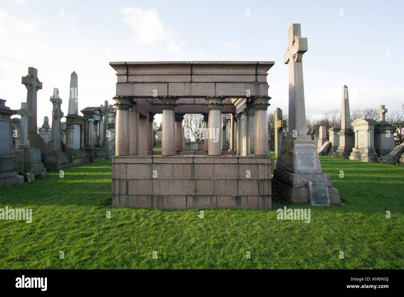 Scottish Gravestone in Cemetery Stock Photo - Alamy