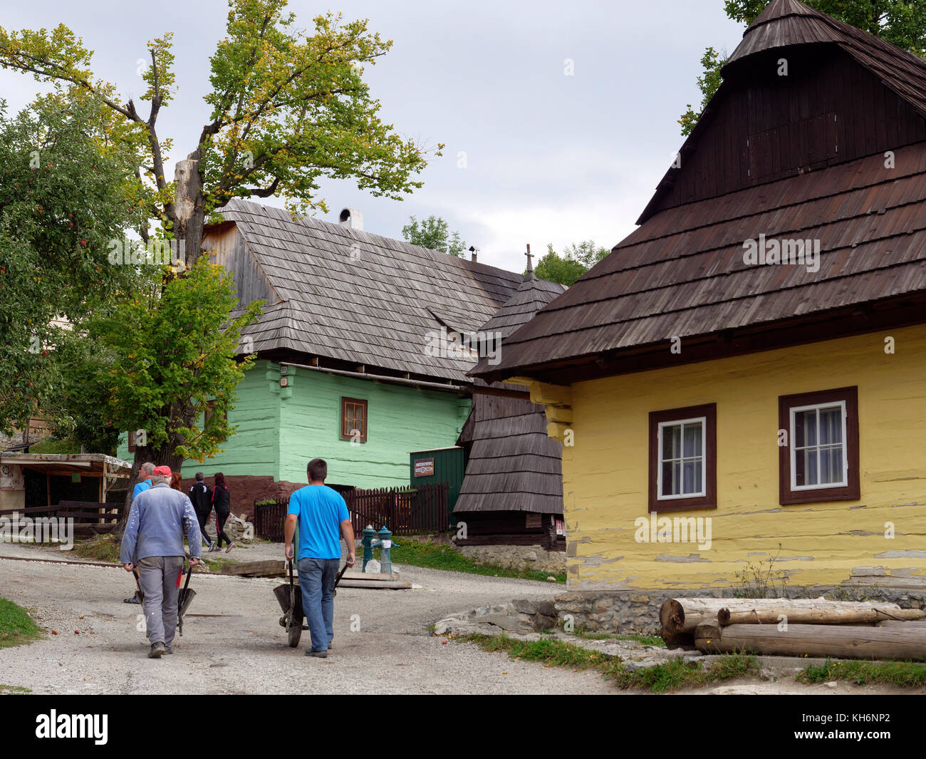 traditional house in museum village Vicolinec in Ruzomberok Zilinsky ...