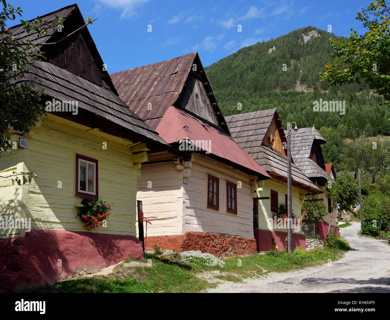 traditional house in museum village Vicolinec in Ruzomberok Zilinsky ...