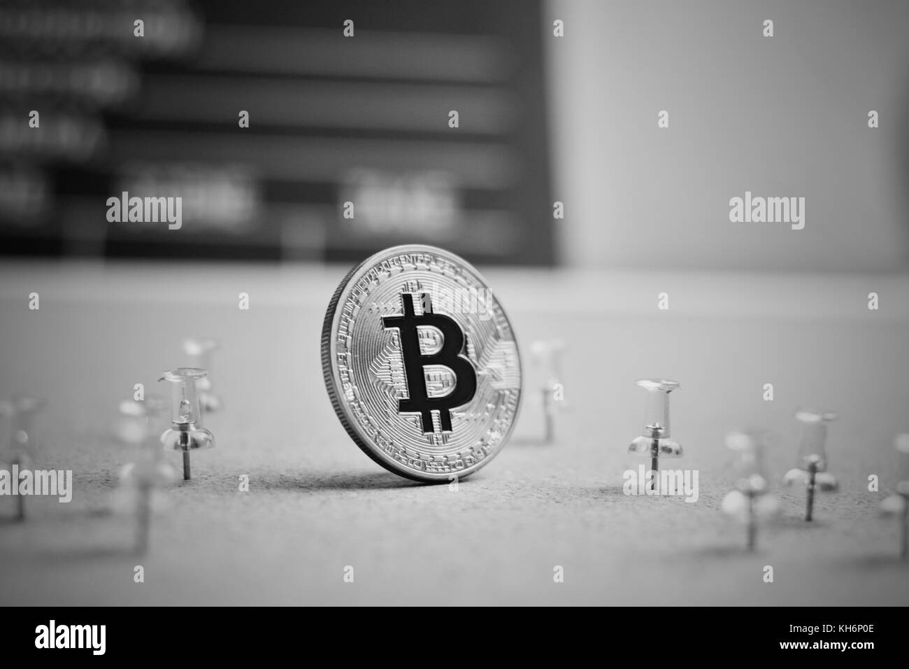 Digital currency physical metal bitcoin coin. Cryptocurrency cinema ...