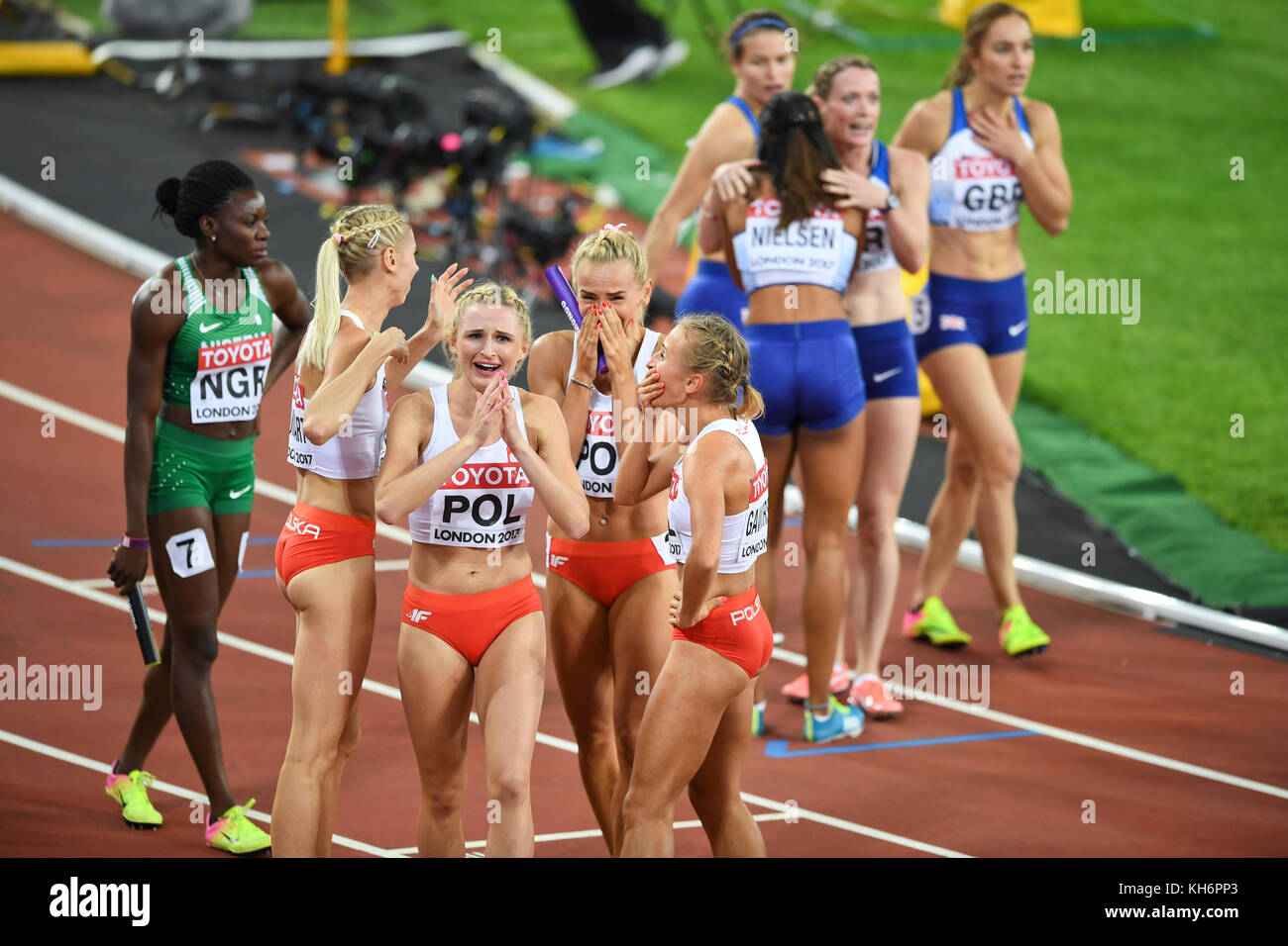 Polish Team Celebration 4x400 Metres Relay Women IAAF World Stock polish-team-celebration-4x400-metres-relay-women-iaaf-world-stock