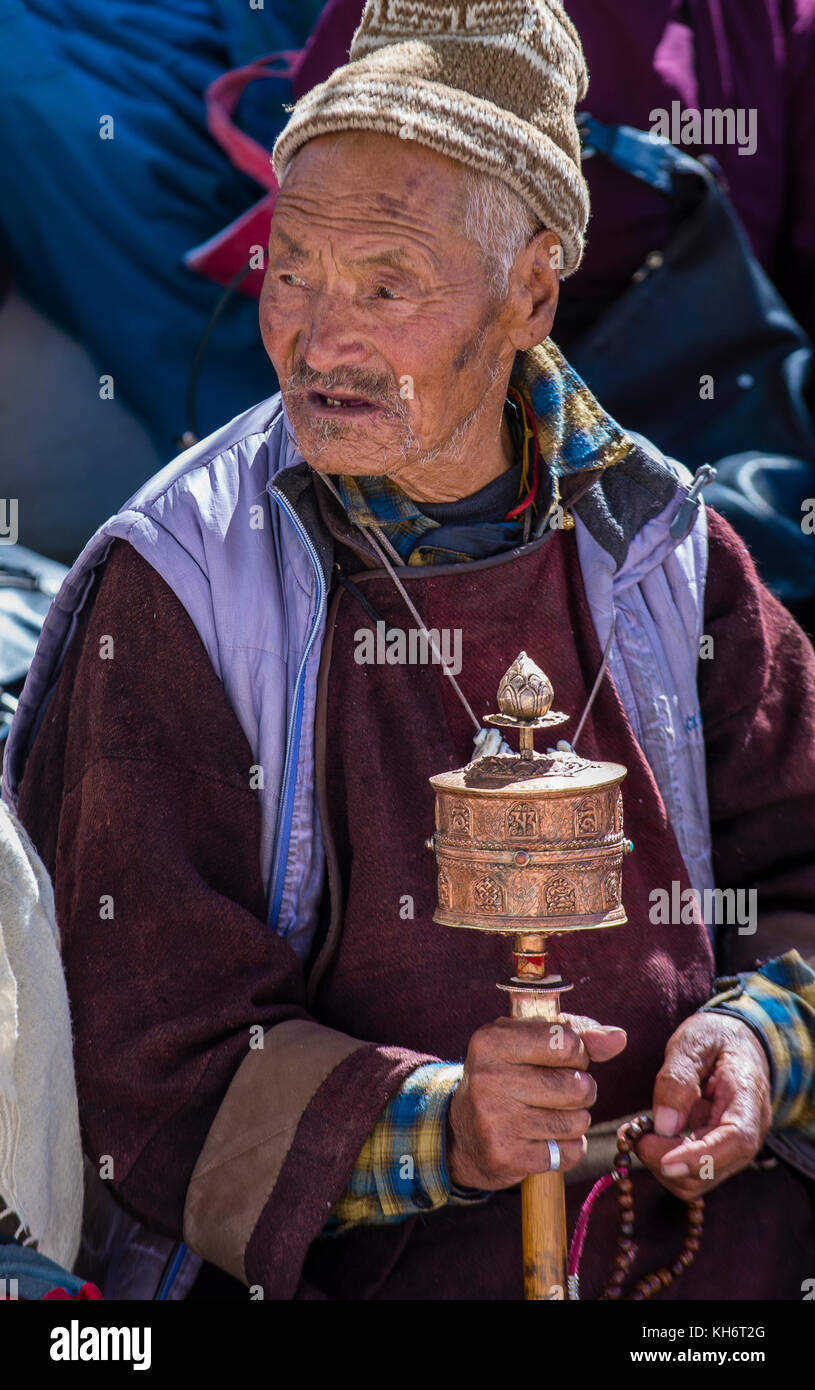 Portraite of Ladakhi man during the Ladakh Festival in Leh India o ...