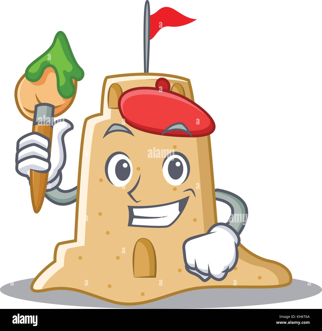 Artist sandcastle character cartoon style Stock Vector Image & Art - Alamy