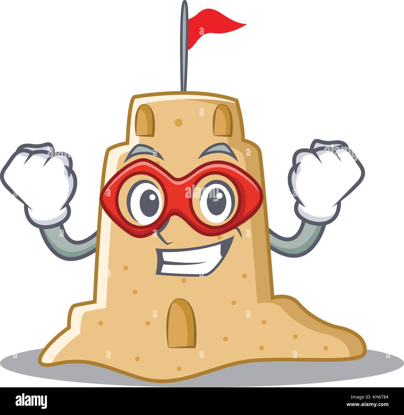 Super hero sandcastle character cartoon style Stock Vector Image & Art ...