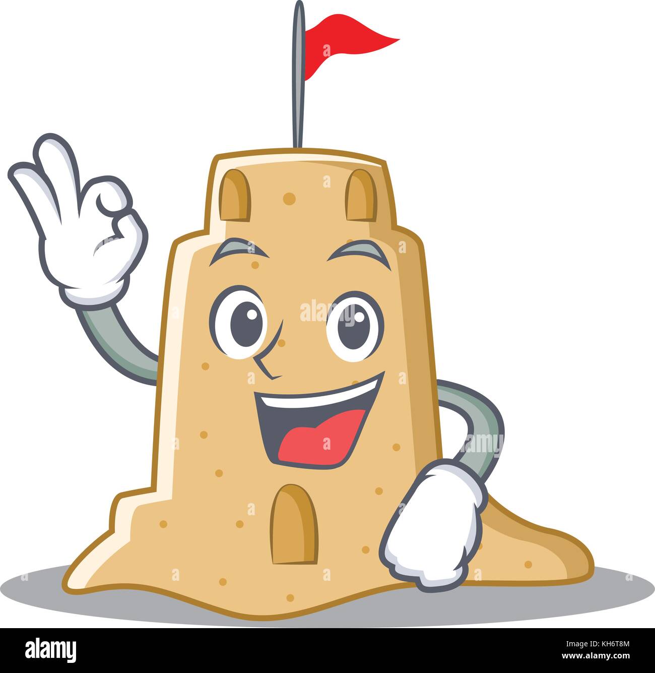 Okay sandcastle character cartoon style Stock Vector Image & Art - Alamy