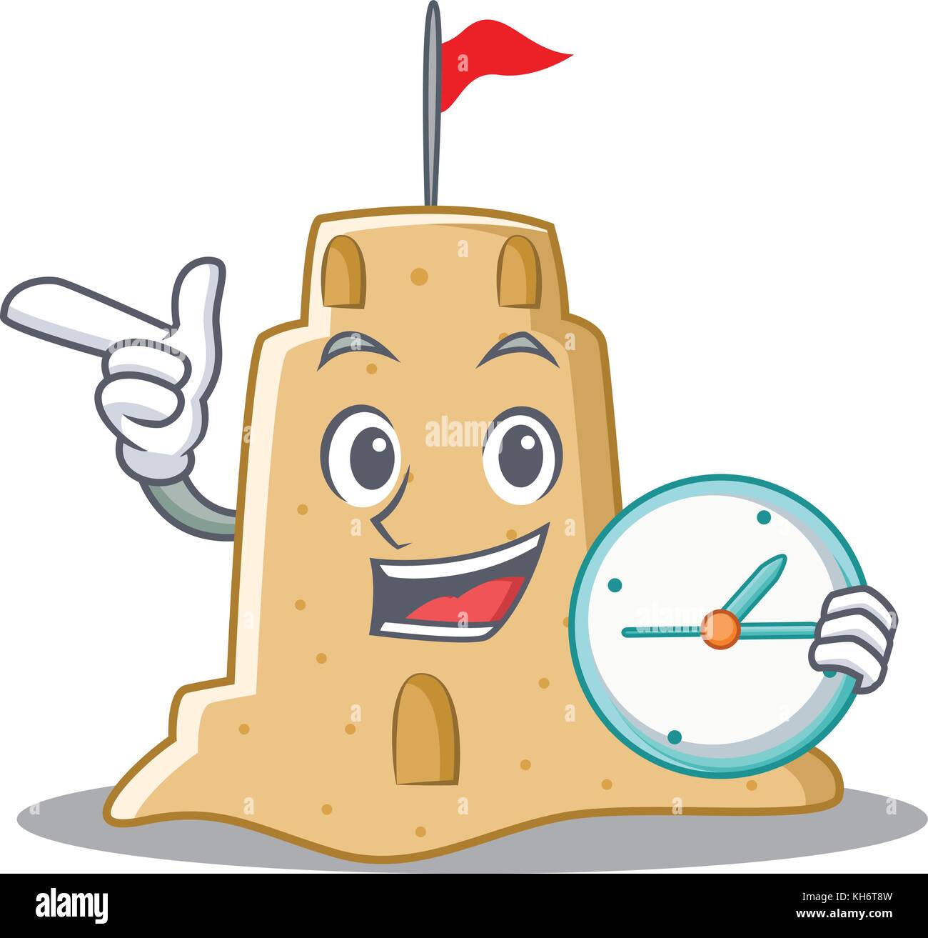 The castle water clock Stock Vector Images - Alamy