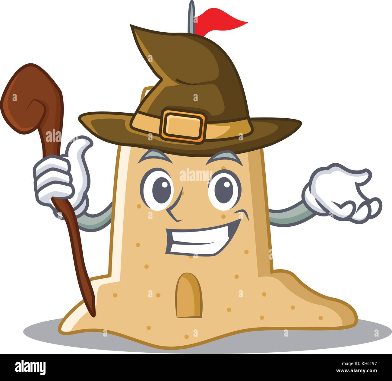 Witch sandcastle character cartoon style Stock Vector Image & Art - Alamy