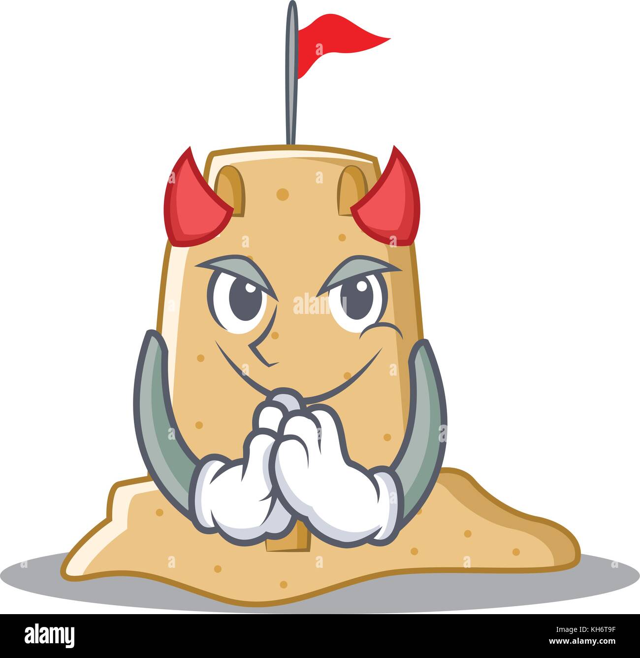 Devil sandcastle character cartoon style Stock Vector Image & Art - Alamy