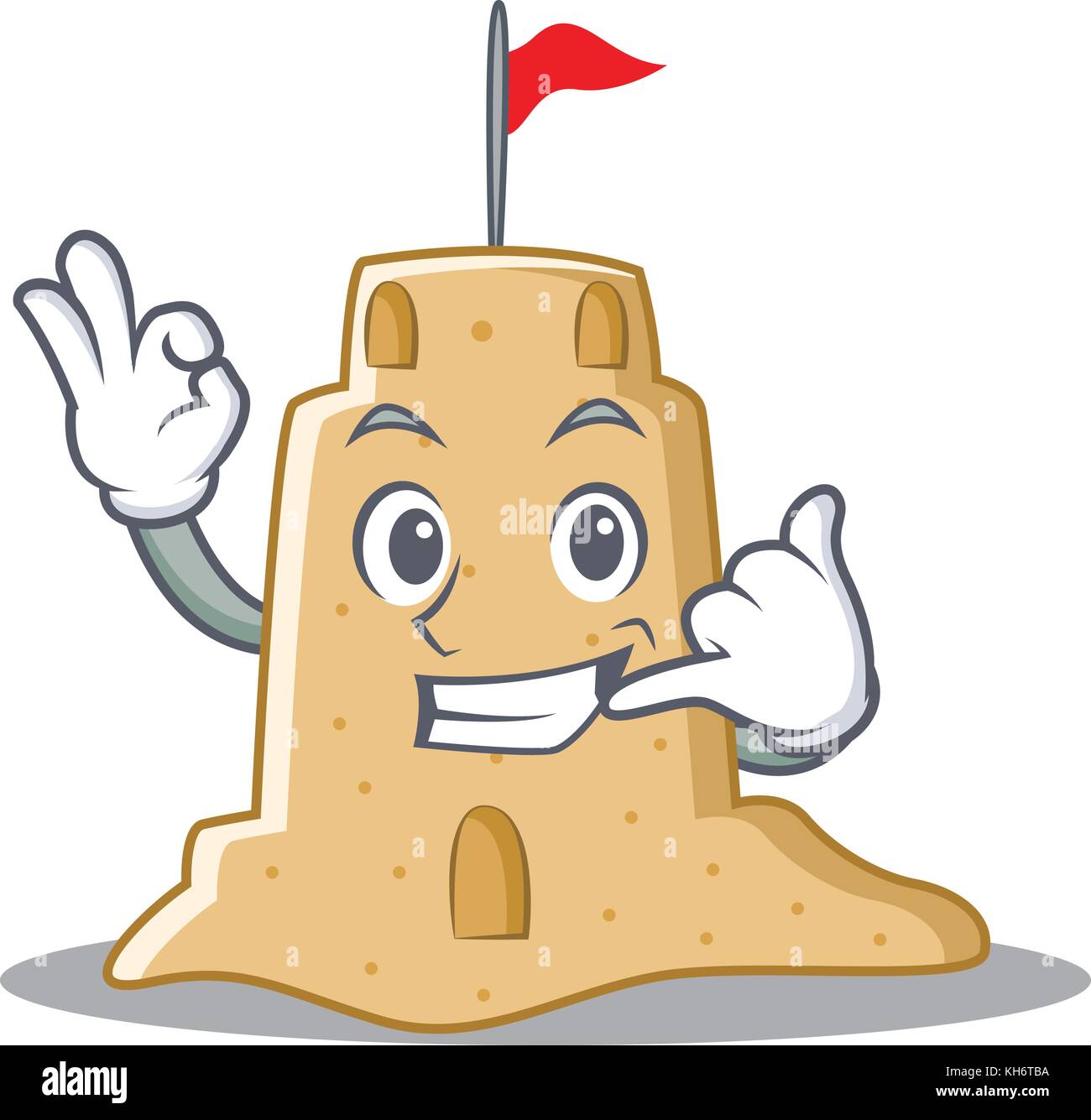 Call me sandcastle character cartoon style Stock Vector Image & Art - Alamy